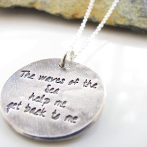 The Waves of the Sea Help Me Get Back to Me - Necklace - Hand Made From ...