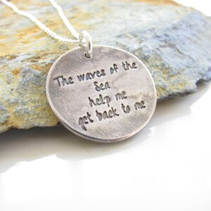 The Waves of the Sea Help Me Get Back to Me - Necklace - Hand Made From ...