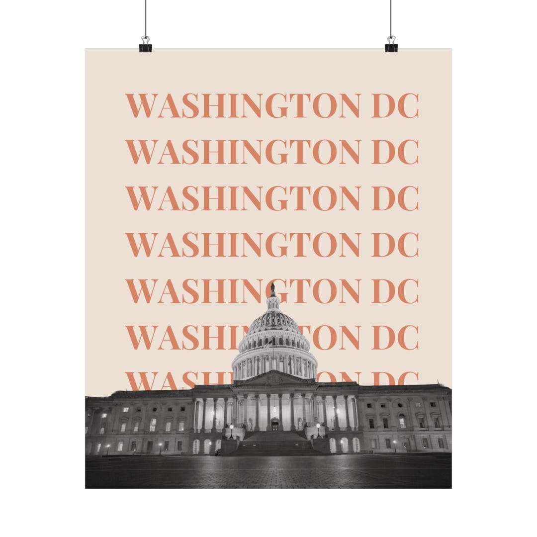 Washington DC Matte Posters, District of Columbia Poster, DC Poster ...