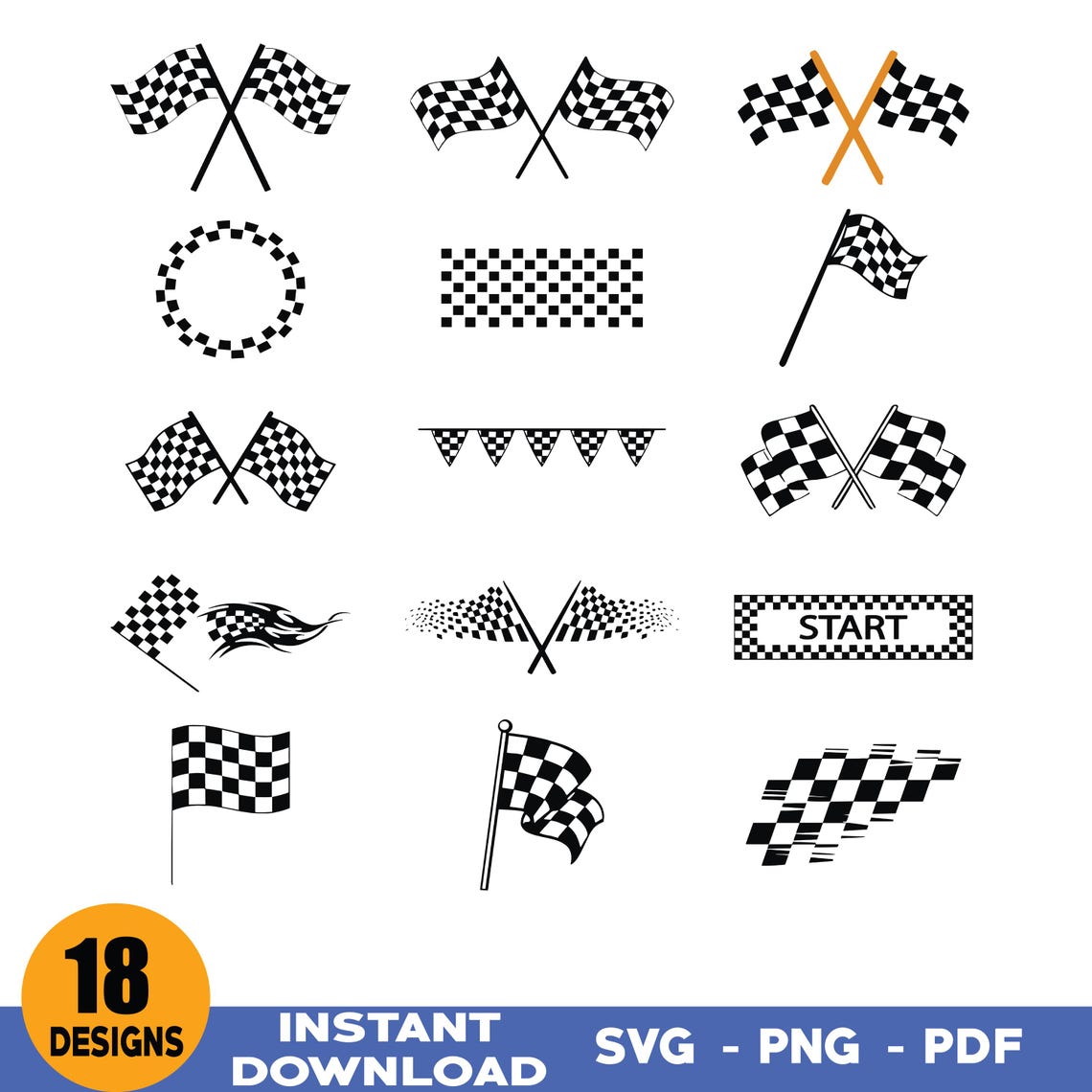 Race Flag Svg Bundle, Checkered Flag Svg, Racing Flag Svg,racing Flag ...