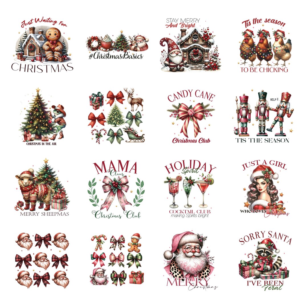 Christmas Bundle Png, Merry Christmas Png, Christmas Png, Western PNG ...