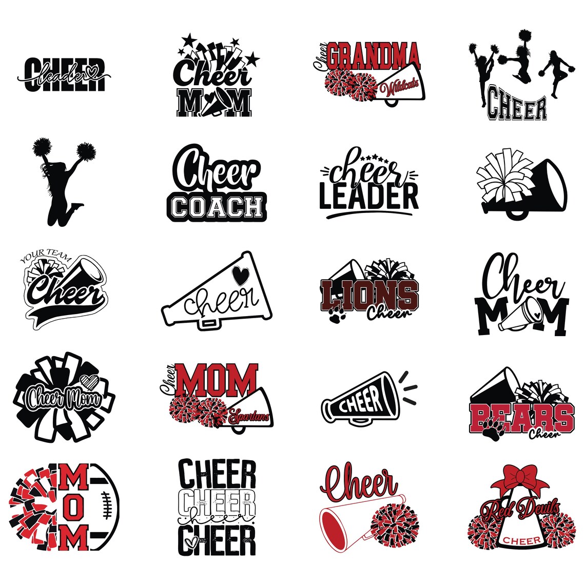 Cheer SVG Bundle, Cheerleading SVG, Cheer Svg, Cheer Squad Svg, Cheer ...