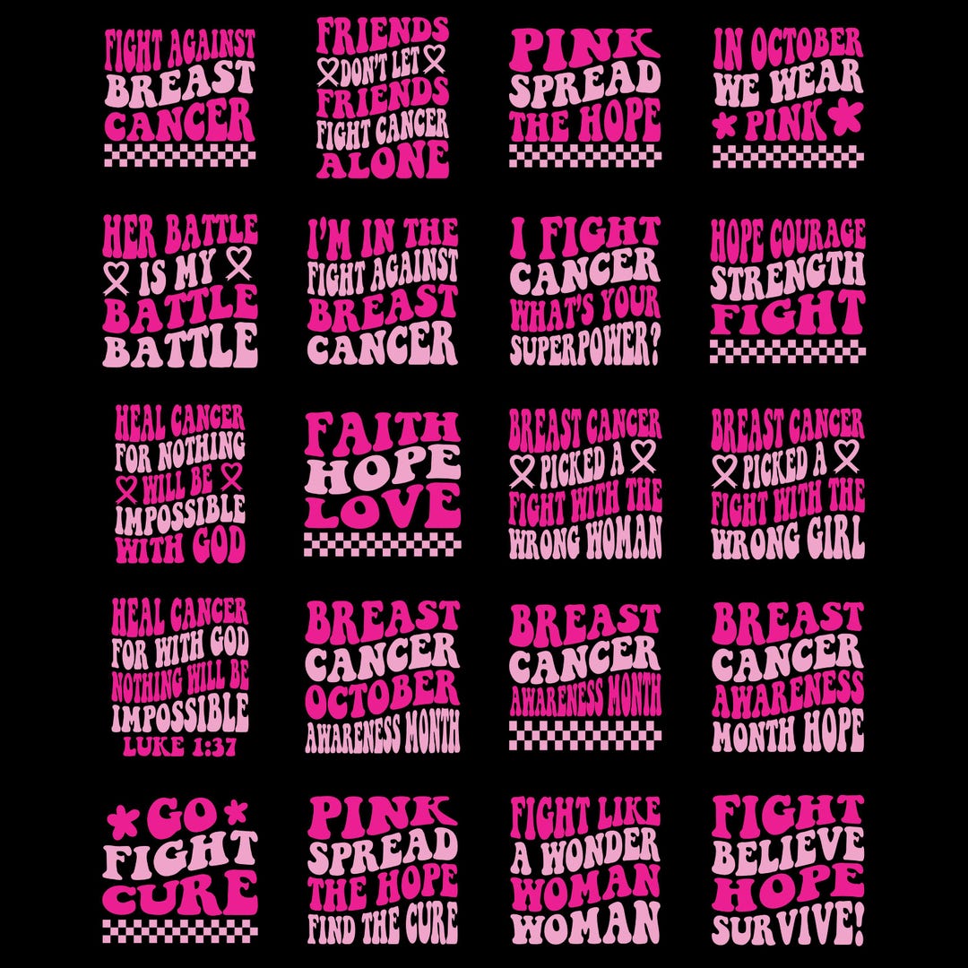 Breast Cancer Svg Designs Bundle / Breast Cancer Svg / Cancer Survivor ...