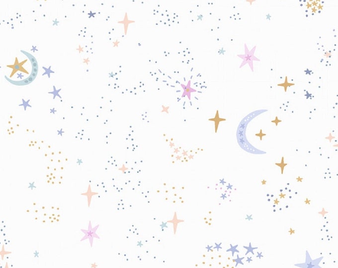 Starry Night White 108 Inch WIDE BACKING - Dear Stella Fabric ...