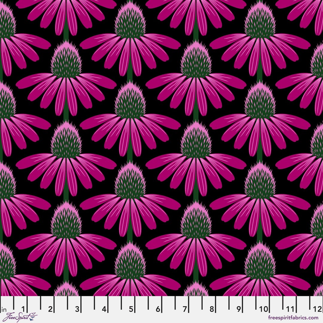 Echinacea Ruby LAWN Anna Maria Horner Love Always, AM Cotton Lawn 52/54 ...