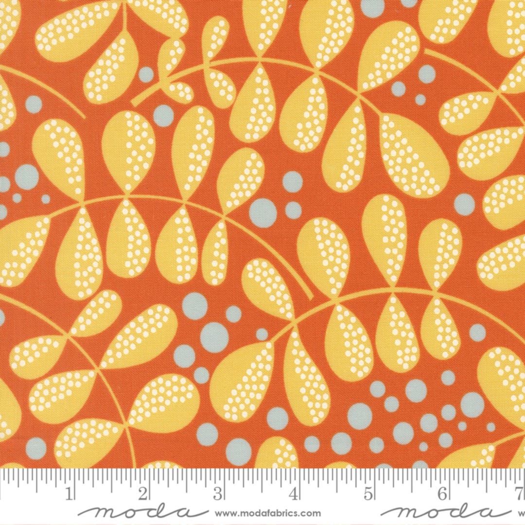 Fern Fiesta Papaya - Balisong- Zen Chic - Moda Fabric - 100% Cotton ...