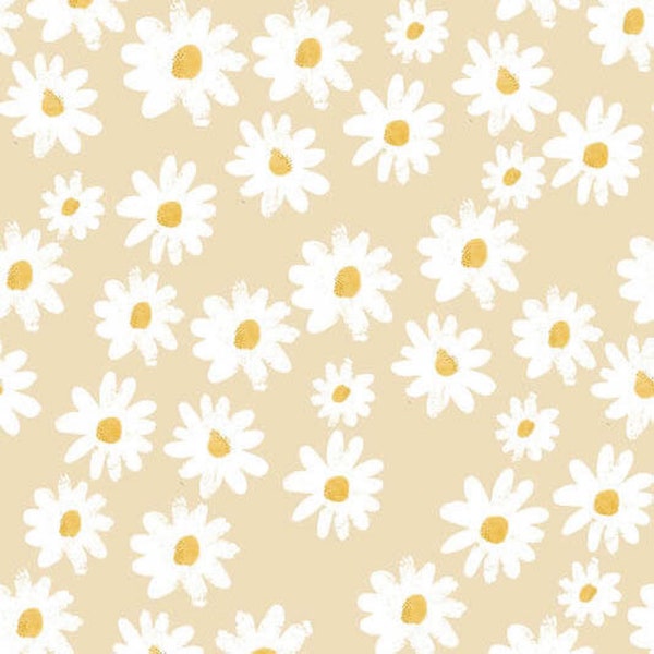 Retro Fabric Boho Floral by Kimsa Boho Floral Wildflowers Daisies ...