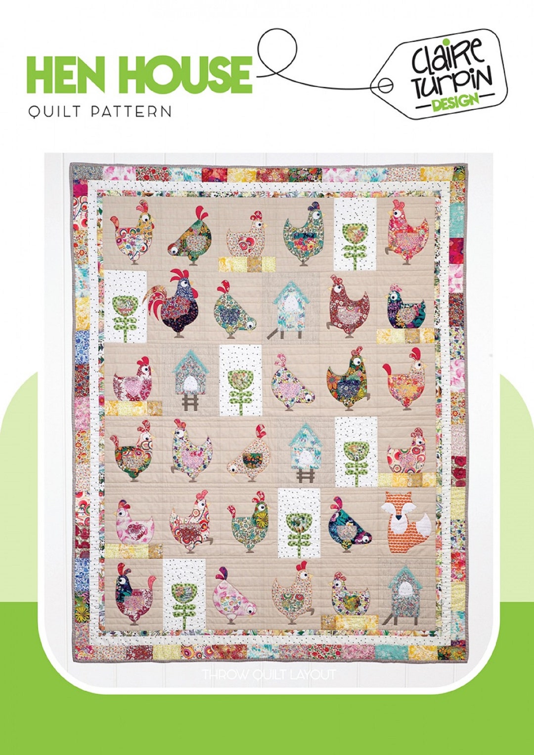 Hen House Applique Quilt Pattern - Claire Turpin Designs - 2 Sizes - Etsy