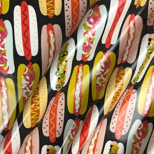 Hot Dog Fabric Tiny Hot Dogs on White by Tarareed Hot Dog - Etsy