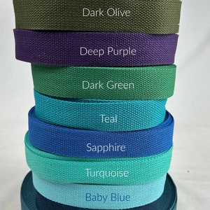 1 1/4 Inch Wide Cotton Webbing (32mm) Colored Webbing by the Continuous ...