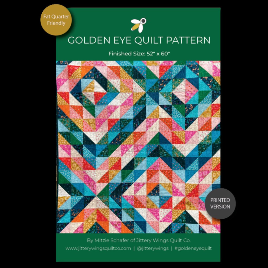 Golden Eye Quilt Pattern - Mitzie Schafer for Jittery Wings Quilt Co ...