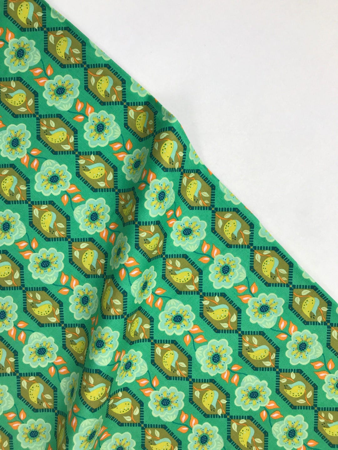 Linked Jade - Kindred Sketches - Kathy Doughty - Figo Fabrics - 100% ...