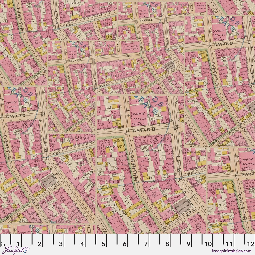 Pink Map Pink - Palette Pink - Tim Holtz - 100% Quilters Cotton - Etsy