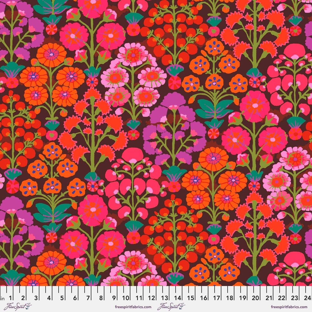 Sprays Red - 85 and Fabulous - Kaffe Fassett - Freespirit Fabrics 100% ...