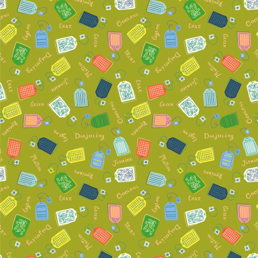 Take Your Pick Macha - Tea Cup - Kelly Angelovic - Windham Fabrics ...