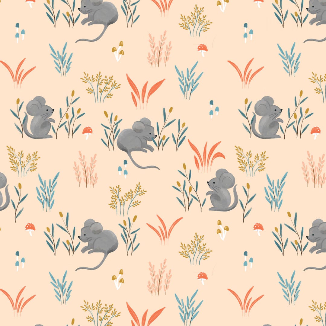 Mouse Meadow Blush - Woodland Creatures - Dominika Godette Cloud 9 ...