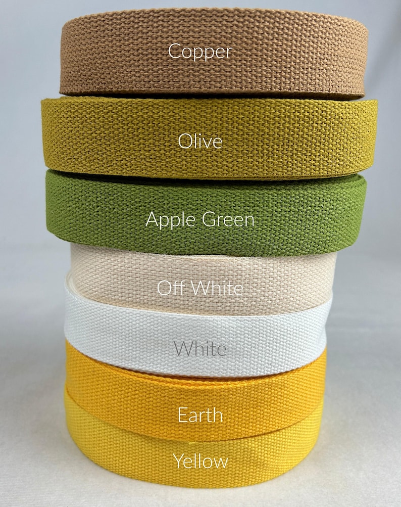 1 1/4 Inch Wide Cotton Webbing (32mm) Colored Webbing by the Continuous ...