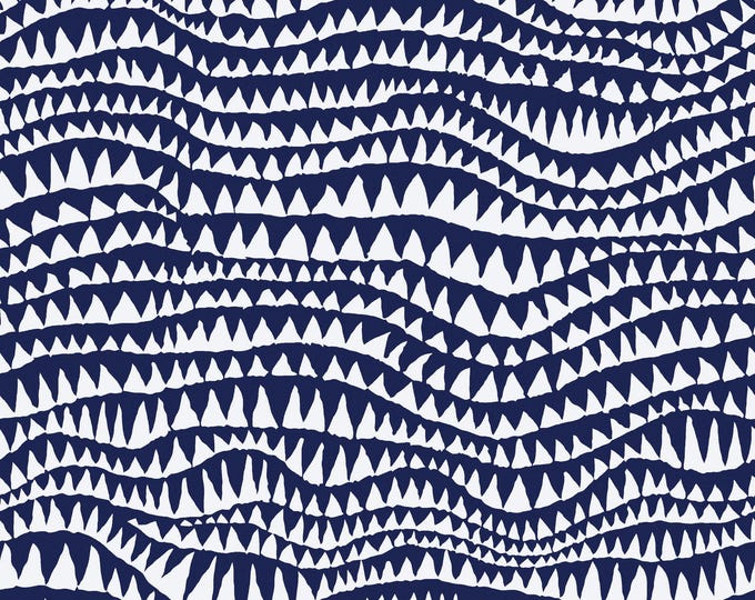 Sharks Teeth Blue - Kaffe Fassett - Freespirit Fabrics PWBM060-BLUE - Etsy