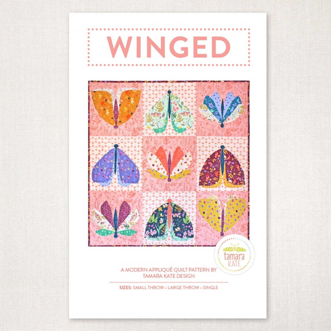Winged Quilt Pattern Modern Applique Quilt Patterns by Tamara Kate ...