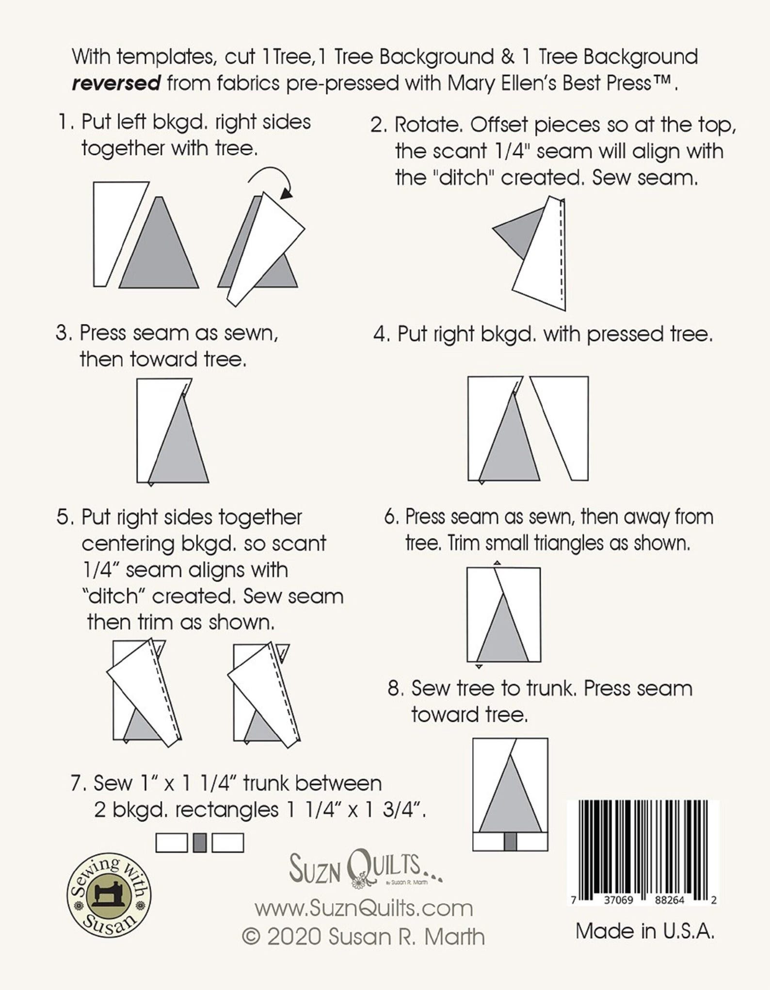 Fa La La Forest Table Runner Pattern and or Templates - Suzn Quilts ...
