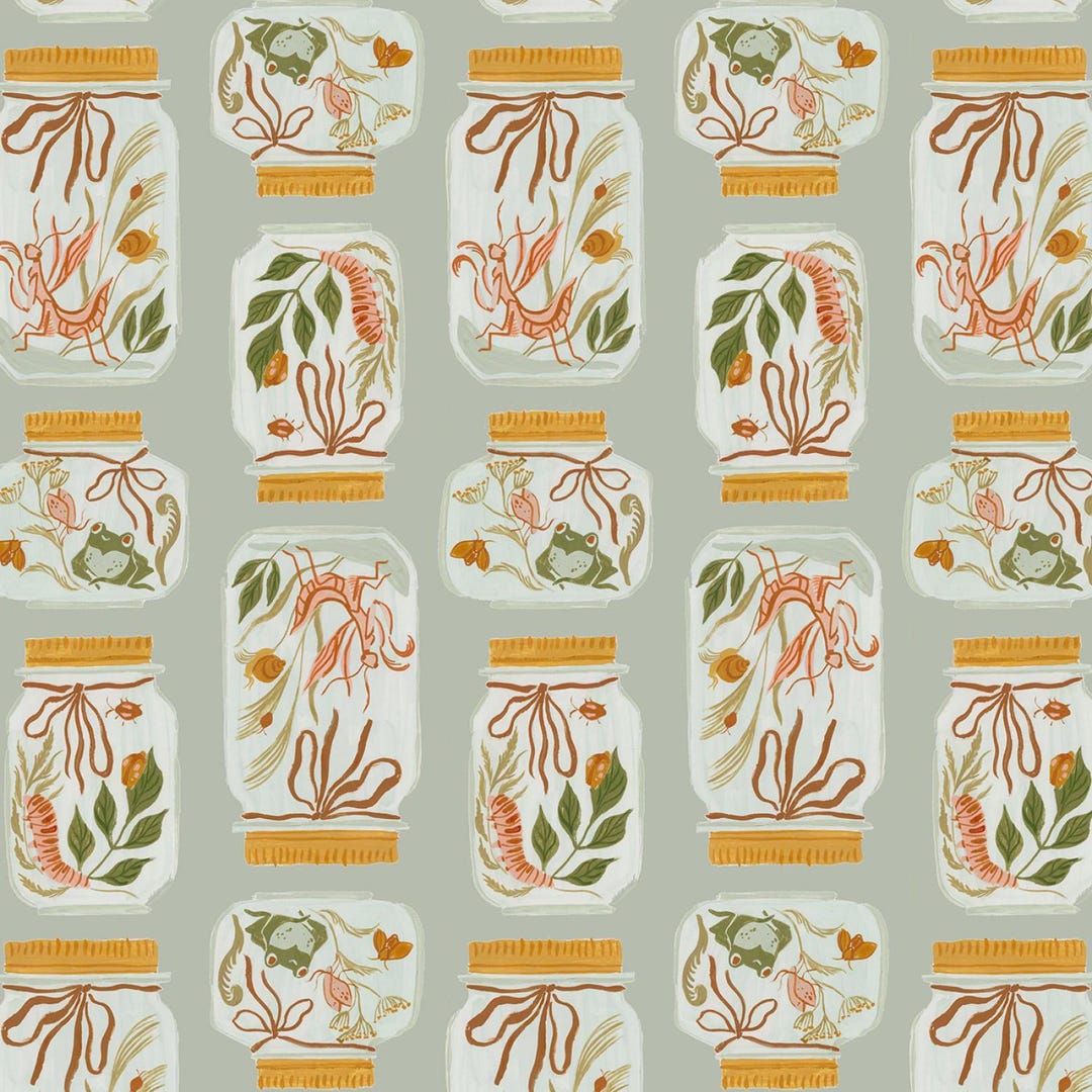 Mason Jars Harbor - Swan Song - Rae Ritchie - Dear Stella Fabric ...