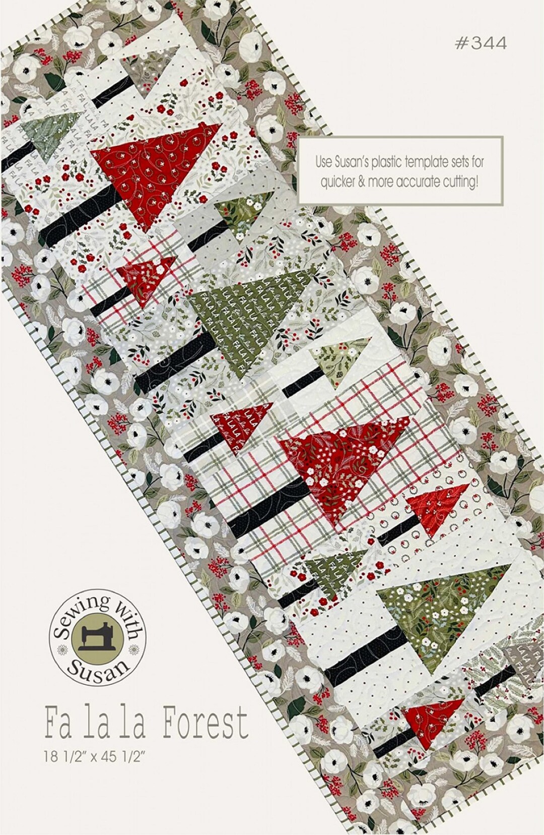Fa La La Forest Table Runner Pattern and or Templates Suzn Quilts ...