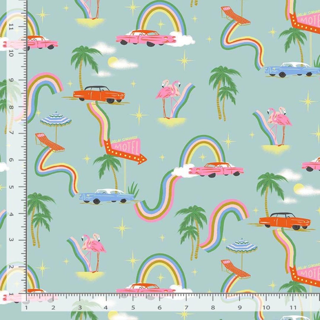 Psychedelia Harbor - Paradise Royal - Faye Guanipa - Dear Stella Fabric ...