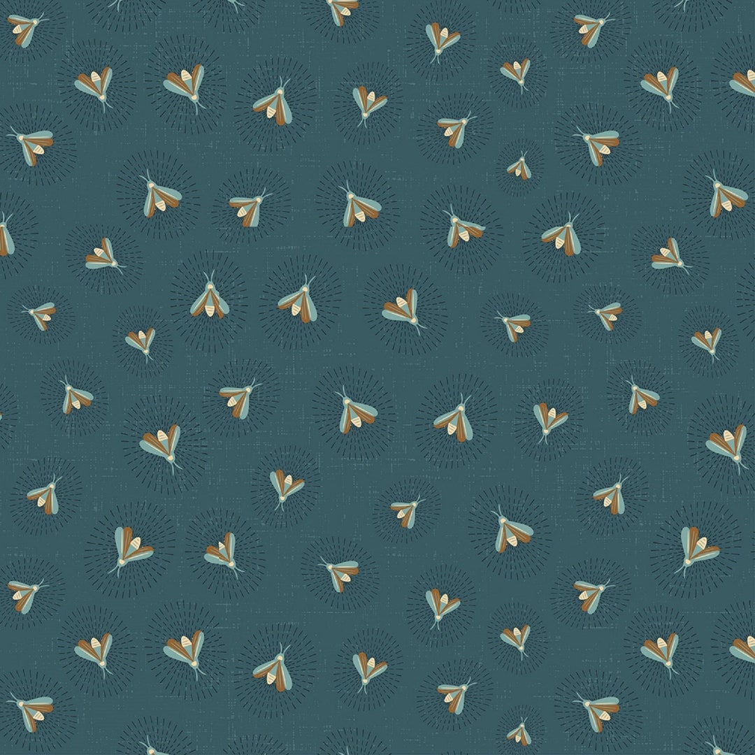 Fireflies Night - Moonbeam Dreams - Poppie Cotton - Fabric 100% ...