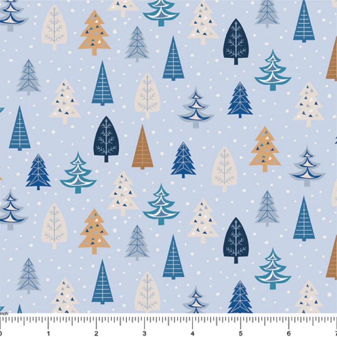 Geo Trees - Northern Quartz - Anjana Simpson Ink - Phoebe Fabrics - 100 ...