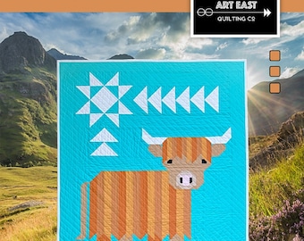 Highland Mini Cow, Quilt Pattern, Cattle Call Quilt Pattern, Art East ...