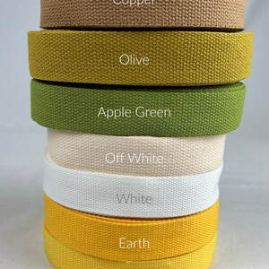 1 1/4 Inch Wide Cotton Webbing (32mm) Colored Webbing by the Continuous ...