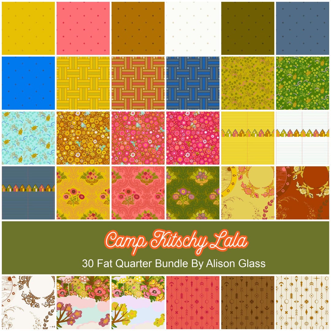 Fat Quarter Bundle 30 Pcs - Camp Kitschy Lala - Alison Glass - Andover ...