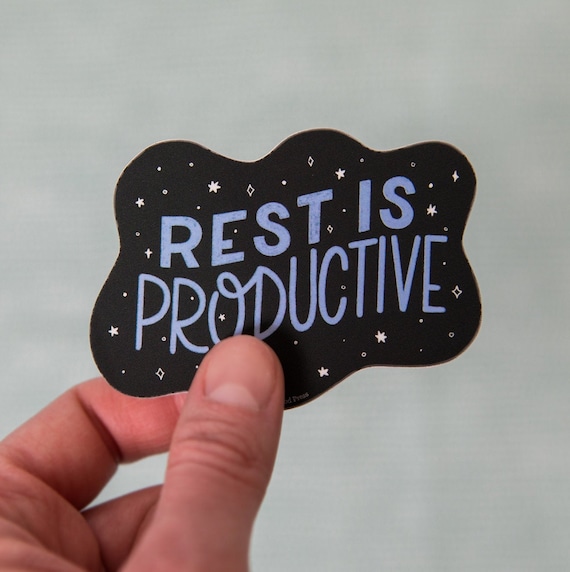 Rest is Productive Vinyl Decal Sticker Laptop Sticker | Etsy