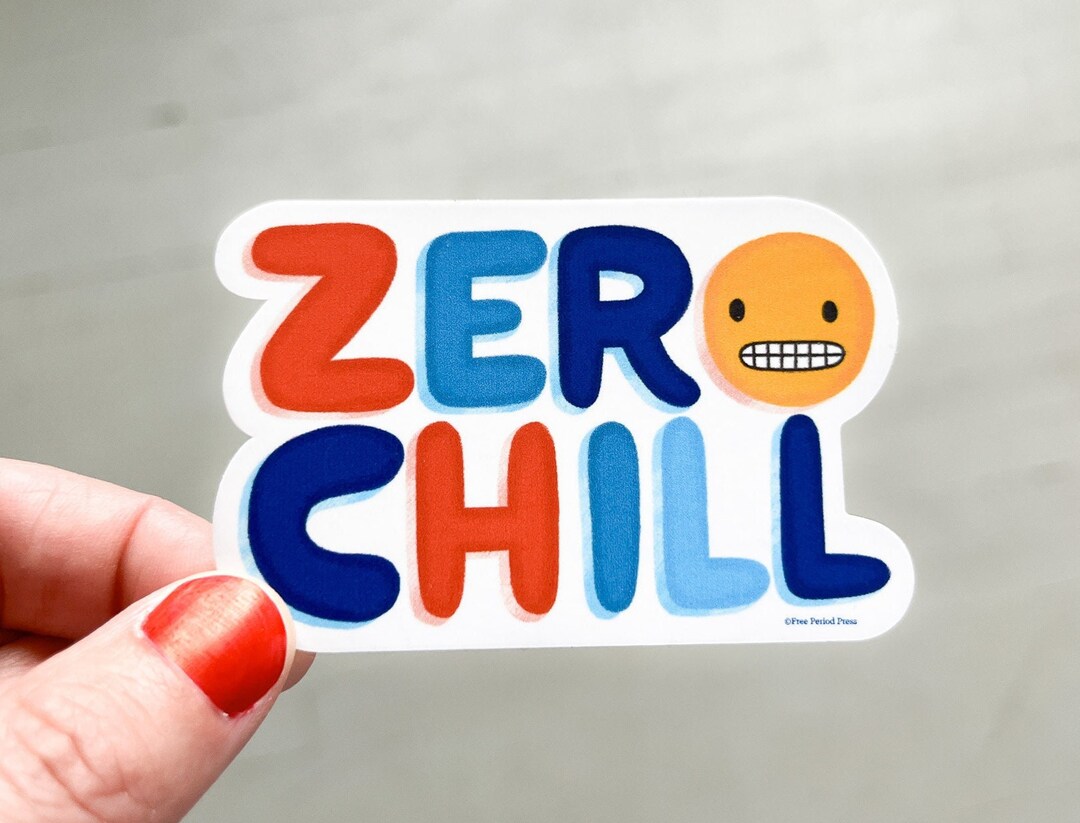 Zero Chill Emogji Vinyl Decal Sticker | Vinyl Decal Stickers for ...