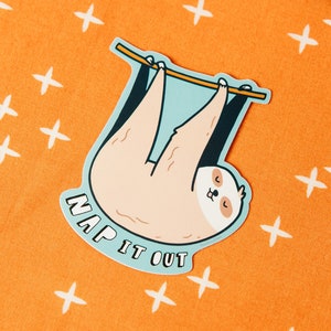 Nap It Out Sloth Vinyl Decal Sticker | Vinyl Decal Stickers for Laptops ...
