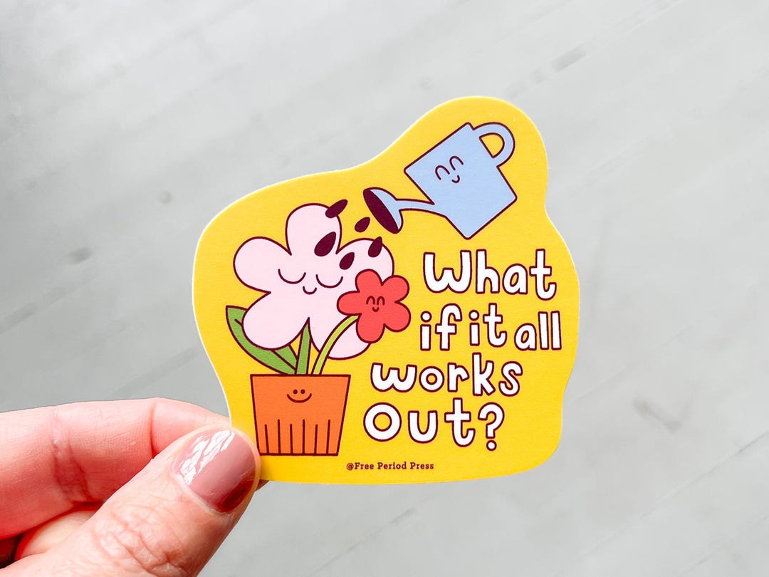 Optimistic Garden Flower Vinyl Decal Sticker - Etsy