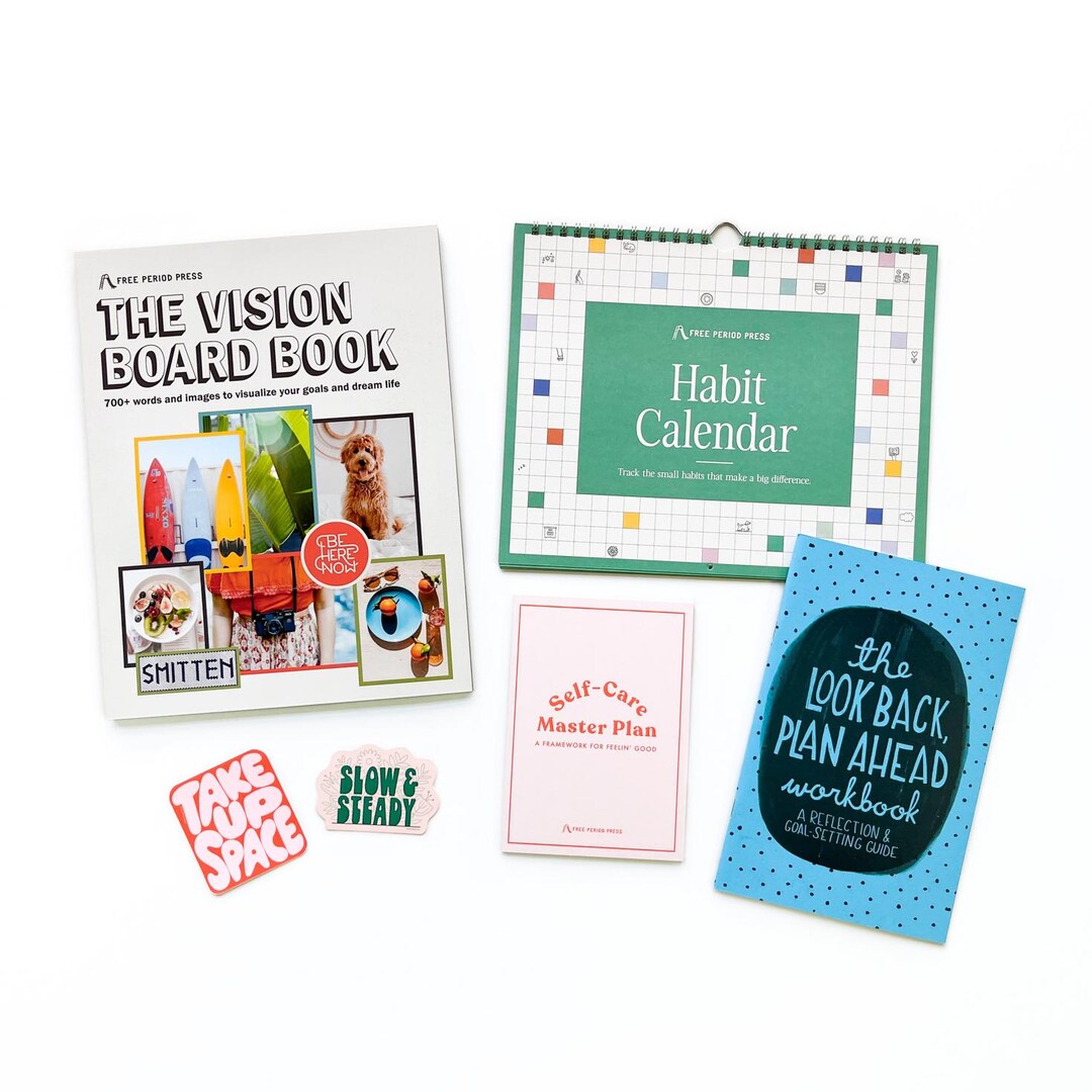 Fresh Start Kit: Habit Calendar, Workbook, Stickers - Etsy