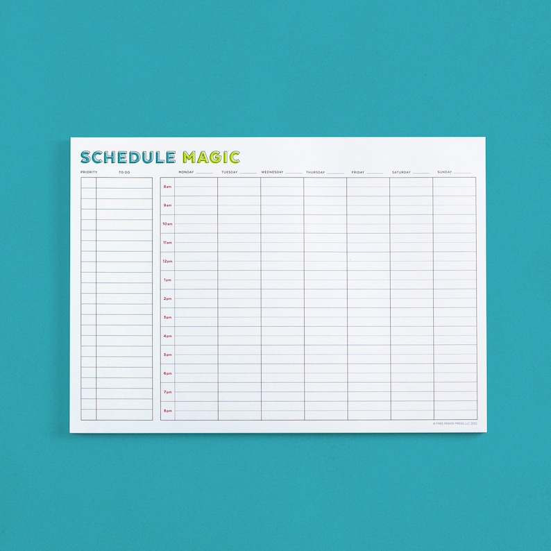 Weekly Schedule Magic To-do List Notepad 52 Tear-off Pages - Etsy