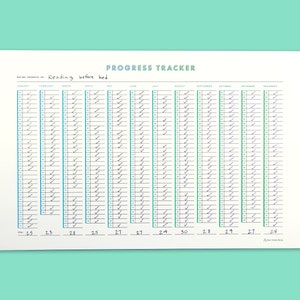 Progress Tracker Poster | 11 X 17 Daily Habit Tracker for Goals and ...