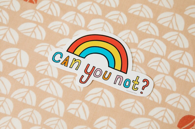 Can You Not? Rainbow Vinyl Decal Sticker | Vinyl Decal Stickers for ...