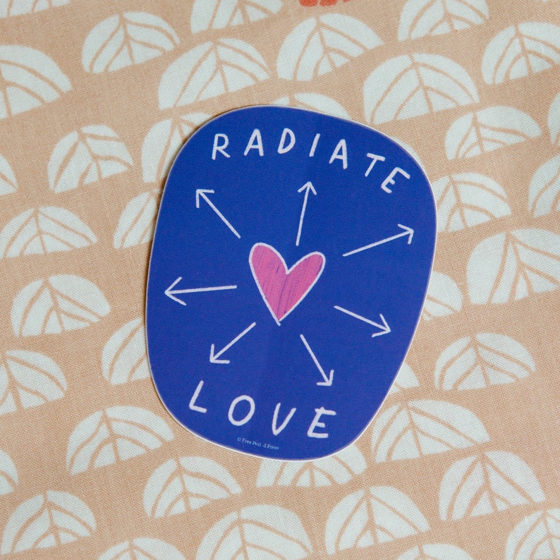 Radiate Love Vinyl Decal Sticker: Laptop, Planner, Water Bottle - Etsy