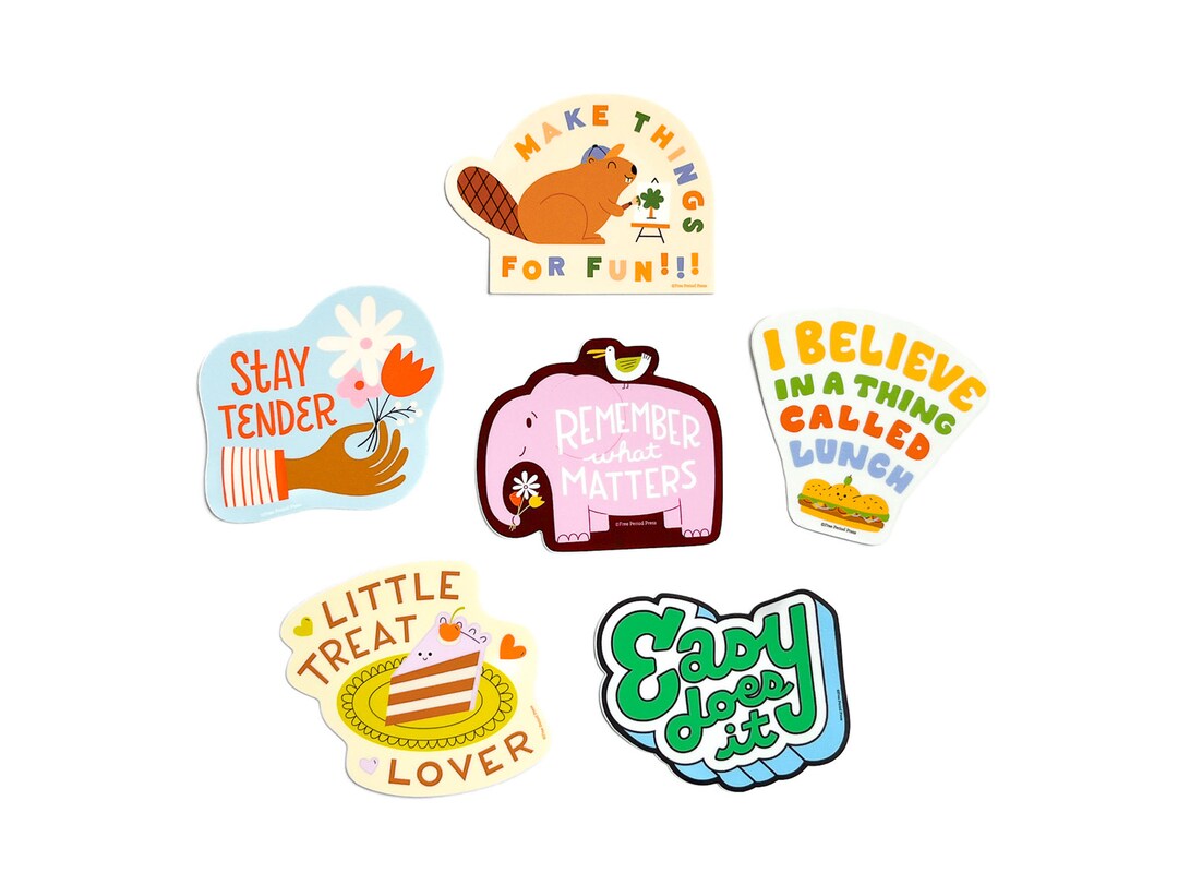 Feel Good Sticker Pack: Motivational Vinyl Decals for Laptop, Planner ...