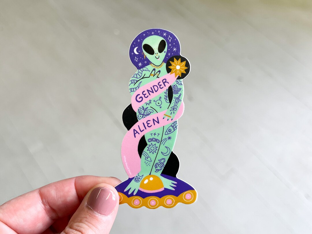 Gender Alien Vinyl Decal Sticker | Vinyl Decal Stickers for Laptops ...