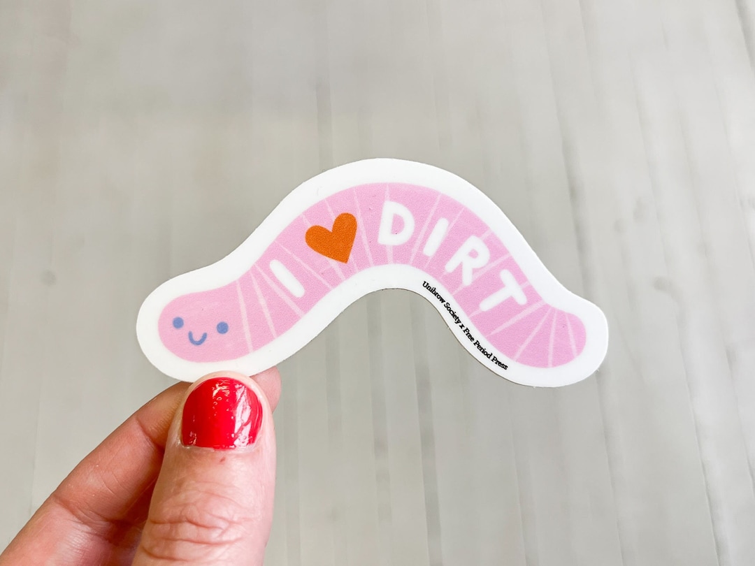 I Love Dirt Worm Vinyl Decal | Vinyl Decal Stickers for Laptops ...