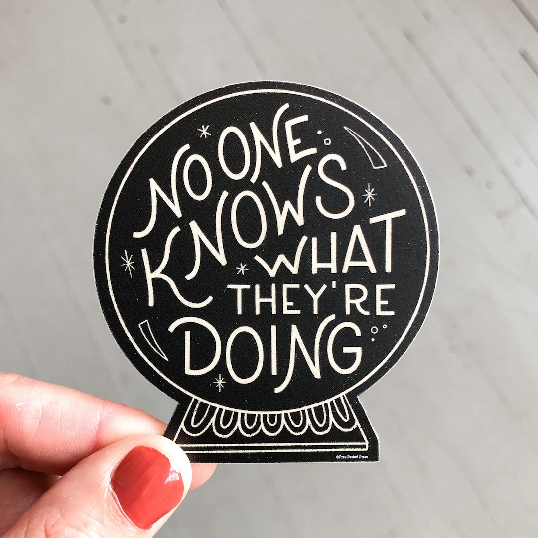 Crystal Ball Vinyl Decal Sticker: No One Knows What They're Doing - Etsy