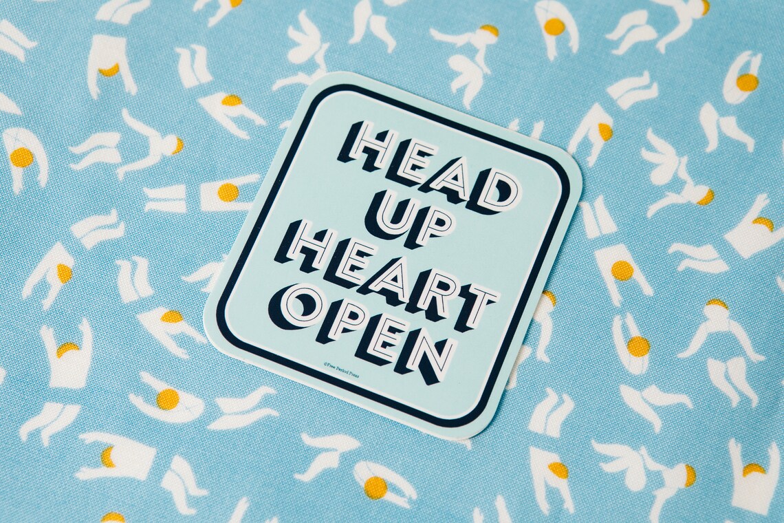 Head up Heart Open Vinyl Decal Sticker Head up Heart Open | Etsy