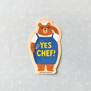 Yes Chef Bear Vinyl Decal | Vinyl Decal Stickers for Laptops, Planners and Water Bottles ...