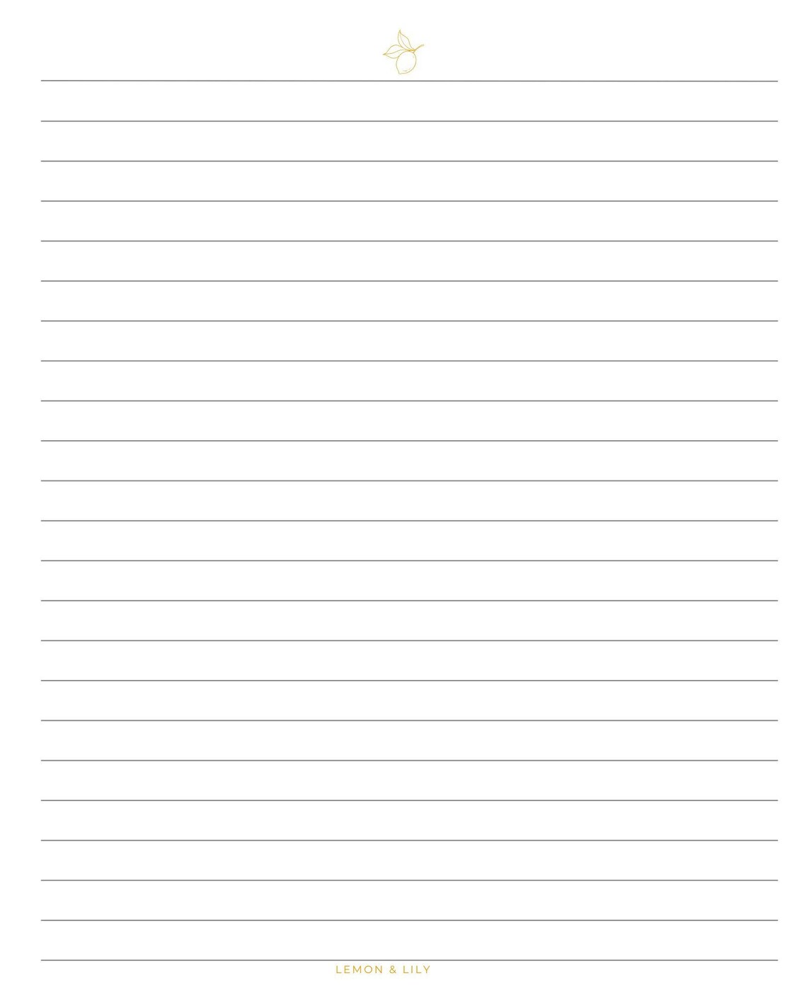 Lemon Lined Paper - Etsy