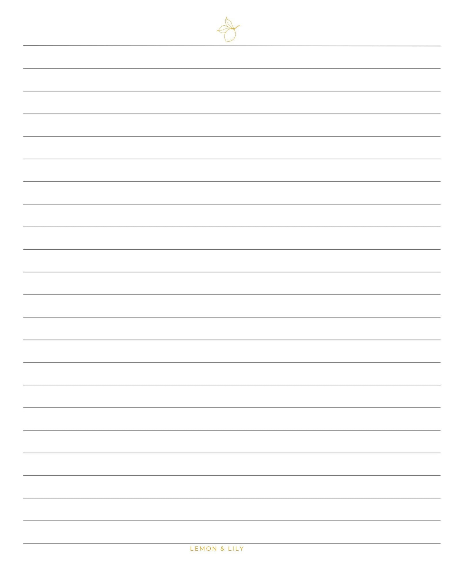 Lemon Lined Paper - Etsy