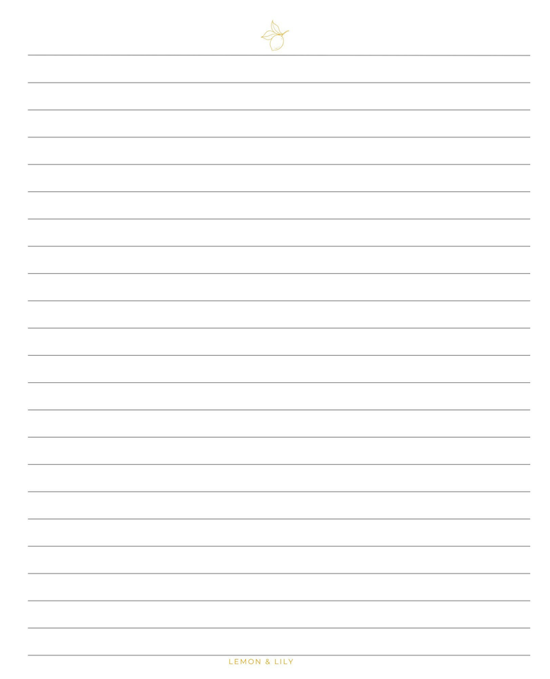 Lemon Lined Paper - Etsy
